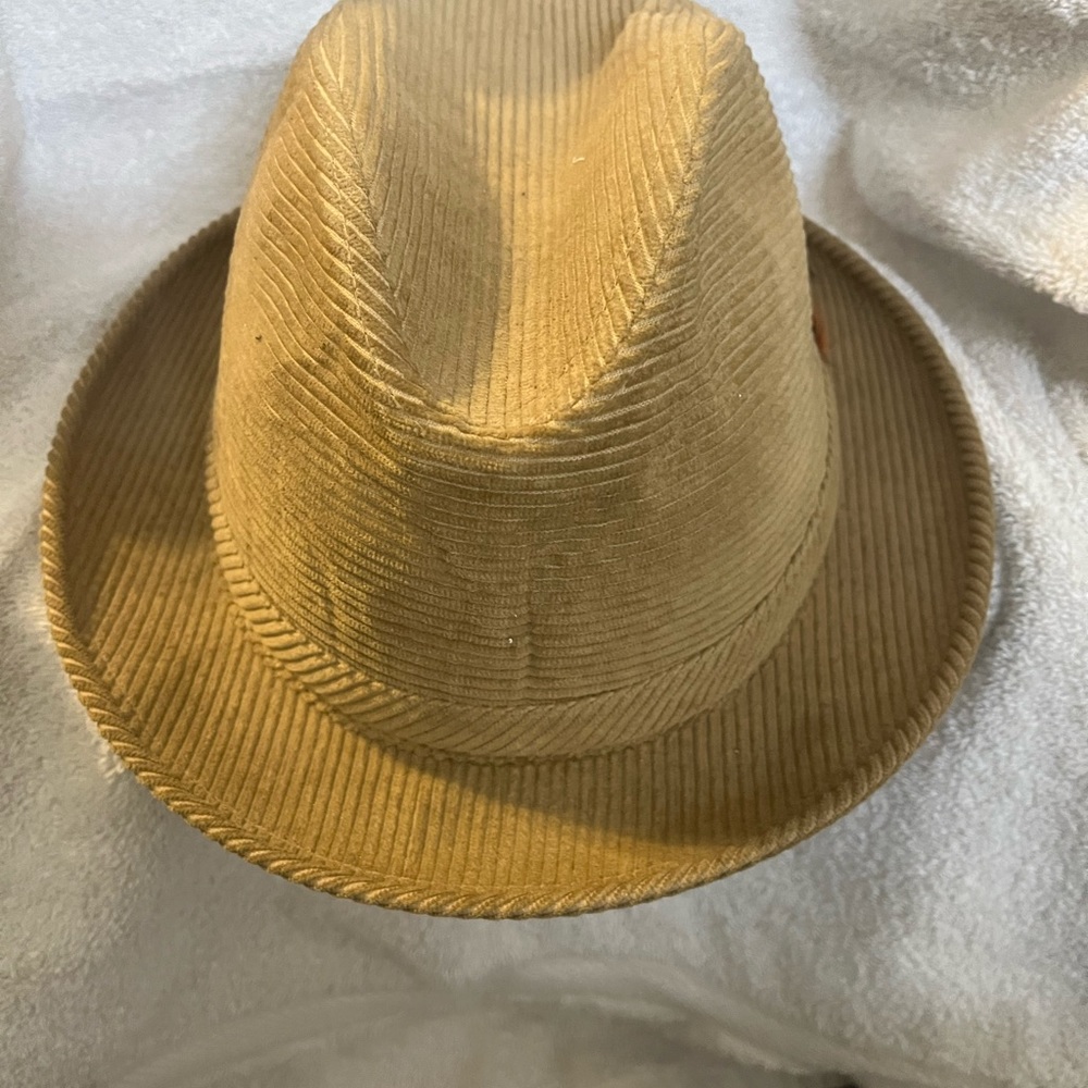 Vintage Corduroy Fedora/Trilby Style Hat Size L - Gem